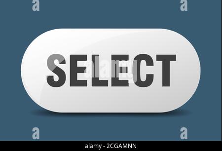 select button. rounded glass sign. sticker. banner Stock Vector Image ...