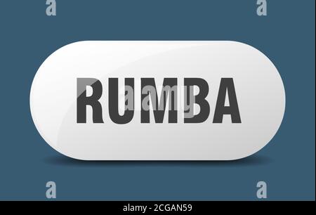 rumba button. rounded glass sign. sticker. banner Stock Vector Image ...