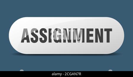 assignment button. rounded glass sign. sticker. banner Stock Vector ...