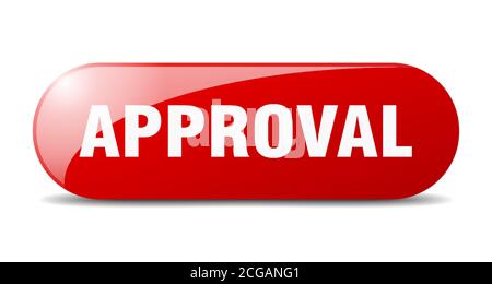 approval button. rounded glass sign. sticker. banner Stock Vector Image ...