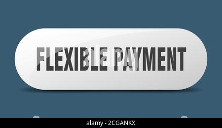 flexible payment button. rounded glass sign. sticker. banner Stock ...