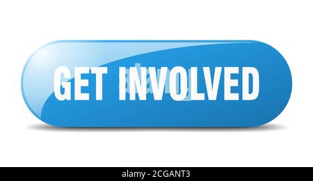 get involved button. rounded glass sign. sticker. banner Stock Vector ...