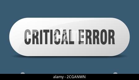 critical error button. rounded glass sign. sticker. banner Stock Vector ...