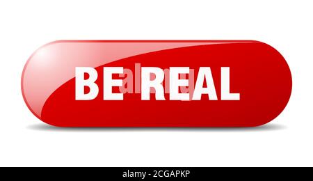 be real button. rounded glass sign. sticker. banner Stock Vector Image ...
