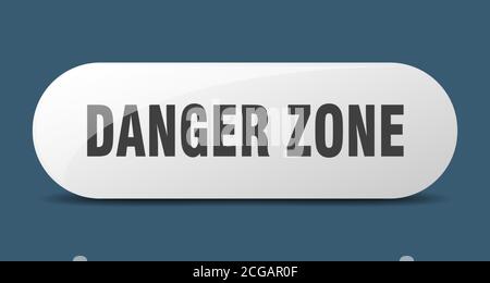 danger zone button. rounded glass sign. sticker. banner Stock Vector ...