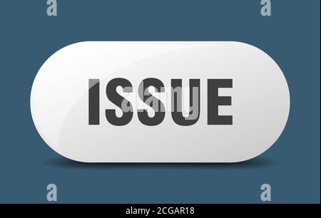 issue button. rounded glass sign. sticker. banner Stock Vector Image ...