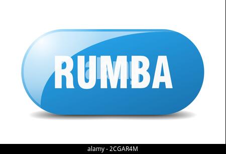 rumba button. rounded glass sign. sticker. banner Stock Vector Image ...