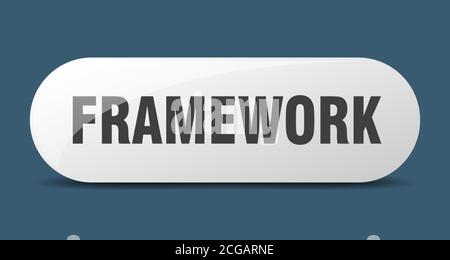 framework button. rounded glass sign. sticker. banner Stock Vector ...