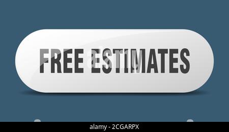 free estimates button. rounded glass sign. sticker. banner Stock Vector ...