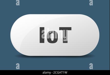 iot button. rounded glass sign. sticker. banner Stock Vector Image ...