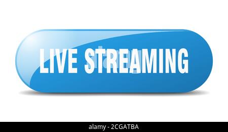 live streaming button. rounded glass sign. sticker. banner Stock Vector ...