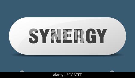 synergy button. rounded glass sign. sticker. banner Stock Vector Image ...