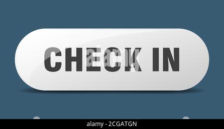 check in button. rounded glass sign. sticker. banner Stock Vector Image ...