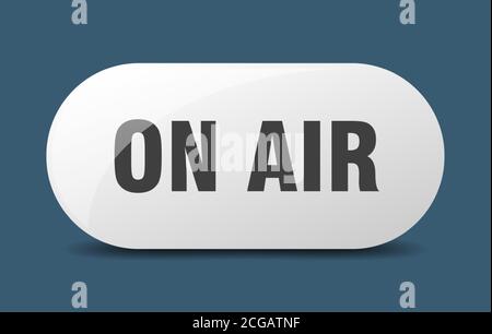 on air button. rounded glass sign. sticker. banner Stock Vector Image ...