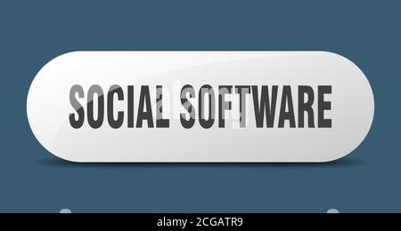 social software button. rounded glass sign. sticker. banner Stock ...