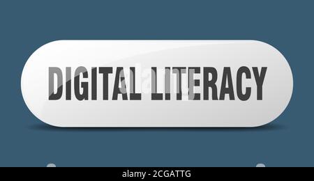 digital literacy button. rounded glass sign. sticker. banner Stock ...