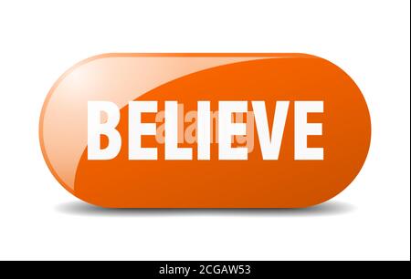 believe button. rounded glass sign. sticker. banner Stock Vector Image ...