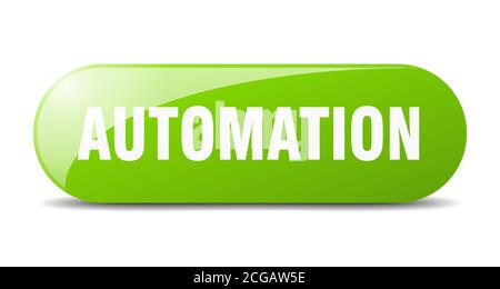 automation button. rounded glass sign. sticker. banner Stock Vector ...