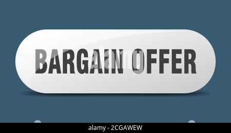bargain offer button. rounded glass sign. sticker. banner Stock Vector ...