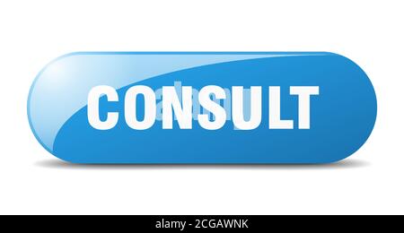 consult button. rounded glass sign. sticker. banner Stock Vector Image ...