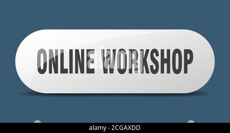 online workshop button. rounded glass sign. sticker. banner Stock ...