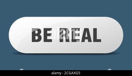 be real button. rounded glass sign. sticker. banner Stock Vector Image ...