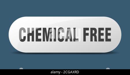 chemical free button. rounded glass sign. sticker. banner Stock Vector ...