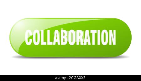 collaboration button. rounded glass sign. sticker. banner Stock Vector ...