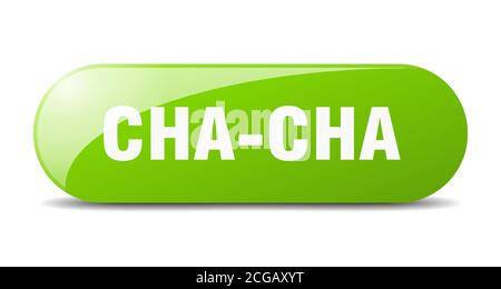 cha-cha button. rounded glass sign. sticker. banner Stock Vector Image ...