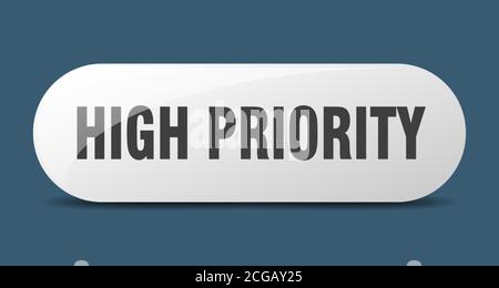 high priority button. rounded glass sign. sticker. banner Stock Vector ...