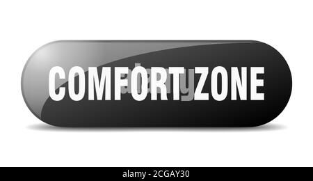 comfort zone button. rounded glass sign. sticker. banner Stock Vector ...