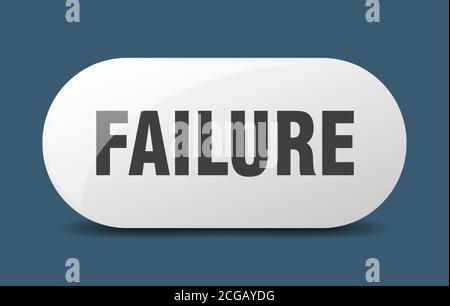 failure button. rounded glass sign. sticker. banner Stock Vector Image ...