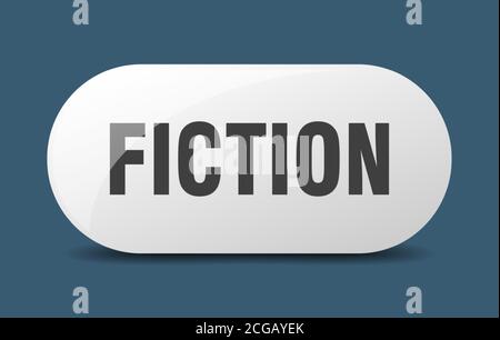 fiction button. rounded glass sign. sticker. banner Stock Vector Image ...