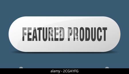 featured product button. rounded glass sign. sticker. banner Stock ...