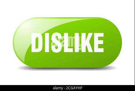 dislike button. rounded glass sign. sticker. banner Stock Vector Image ...