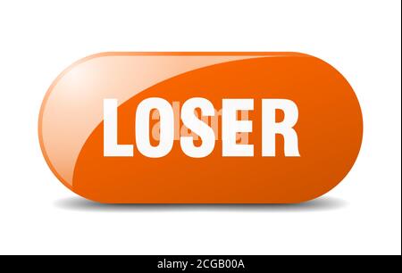 loser button. rounded glass sign. sticker. banner Stock Vector Image ...