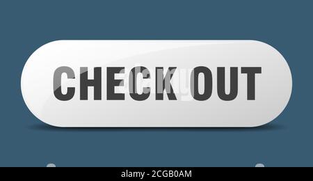 check out button. rounded glass sign. sticker. banner Stock Vector ...