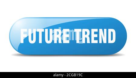 future trend button. rounded glass sign. sticker. banner Stock Vector ...