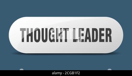 thought leader button. rounded glass sign. sticker. banner Stock Vector ...
