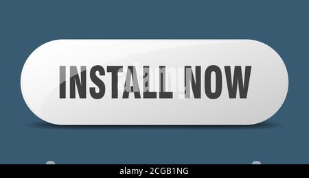 install now button. rounded glass sign. sticker. banner Stock Vector ...