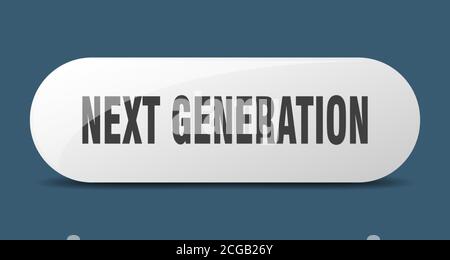 next generation button. rounded glass sign. sticker. banner Stock ...