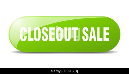 closeout sale button. rounded glass sign. sticker. banner Stock Vector ...