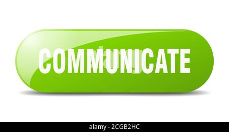 communicate button. rounded glass sign. sticker. banner Stock Vector ...