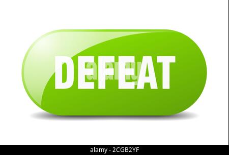 defeat button. rounded glass sign. sticker. banner Stock Vector Image ...