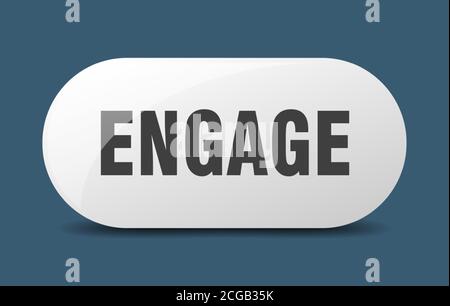 engage button. rounded glass sign. sticker. banner Stock Vector Image ...