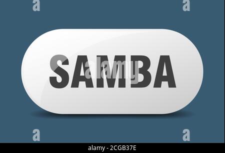 samba button. rounded glass sign. sticker. banner Stock Vector Image ...