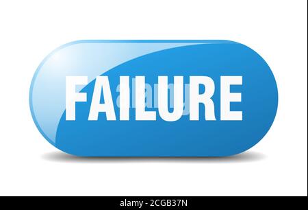 failure button. rounded glass sign. sticker. banner Stock Vector Image ...