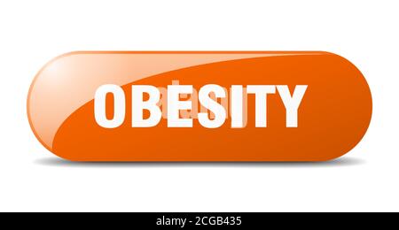 obesity button. rounded glass sign. sticker. banner Stock Vector Image ...