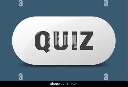 quiz button. rounded glass sign. sticker. banner Stock Vector Image ...