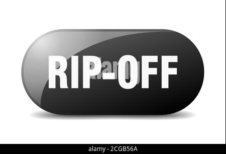 rip-off button. rounded glass sign. sticker. banner Stock Vector Image ...